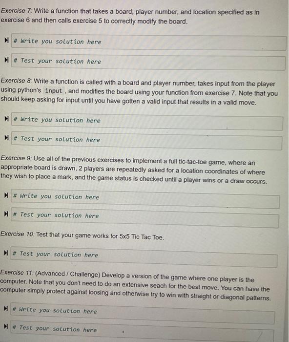 Solved Exercise 5. Write a function trat takes a game board, | Chegg.com