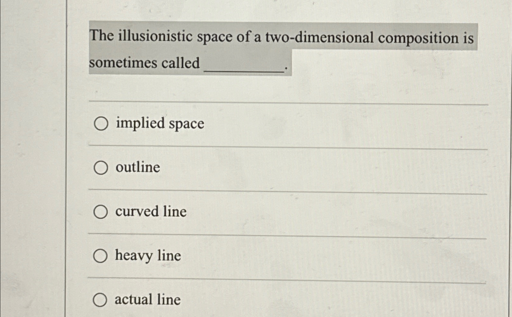 Solved The illusionistic space of a two-dimensional | Chegg.com