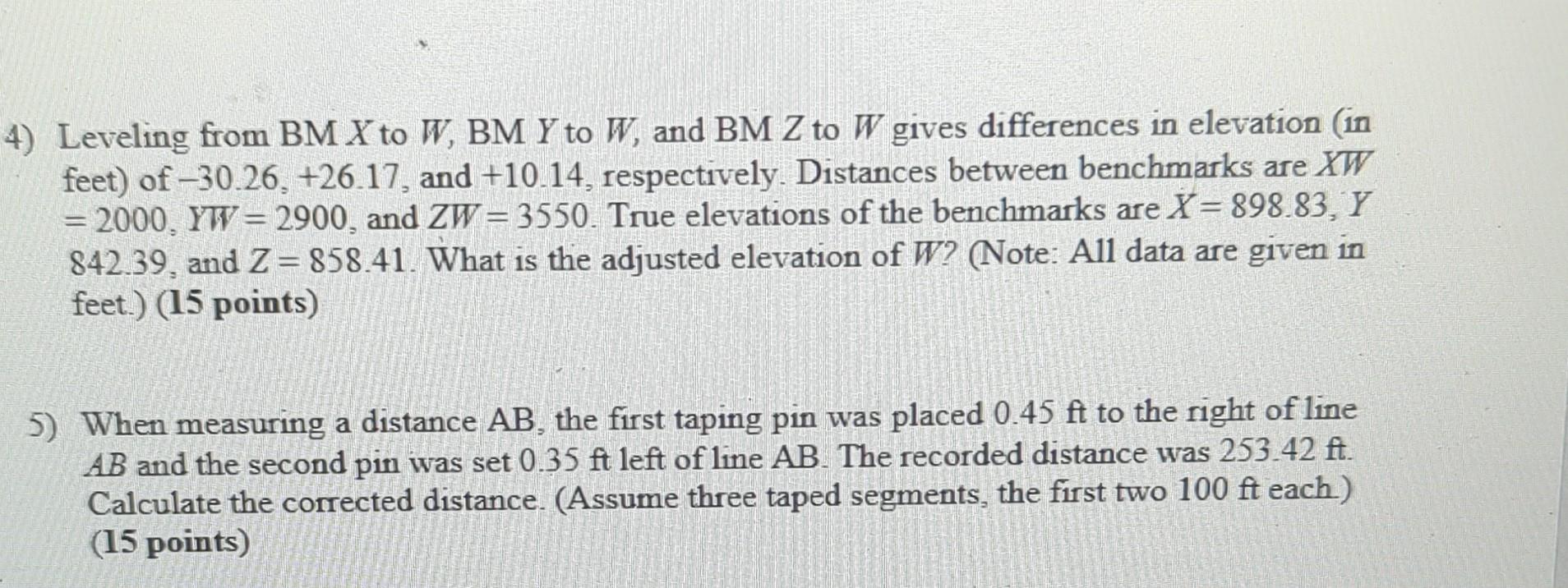 Solved Leveling from BMX to W,BMY to W, and BMZ to W gives | Chegg.com
