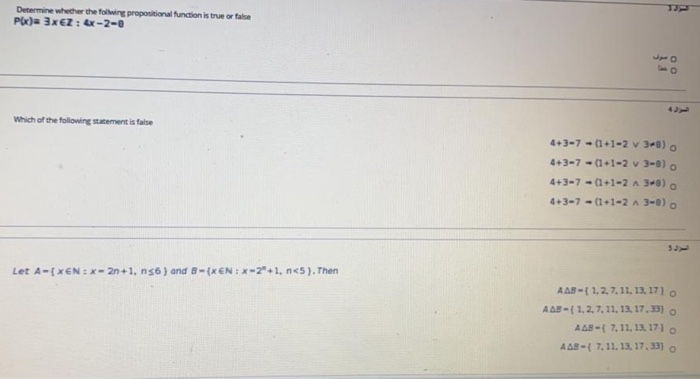 Solved Determine whether the follwing propositional function | Chegg.com