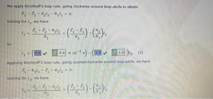 Solved We apply Kirchhoff's loop rule, going clockwise | Chegg.com