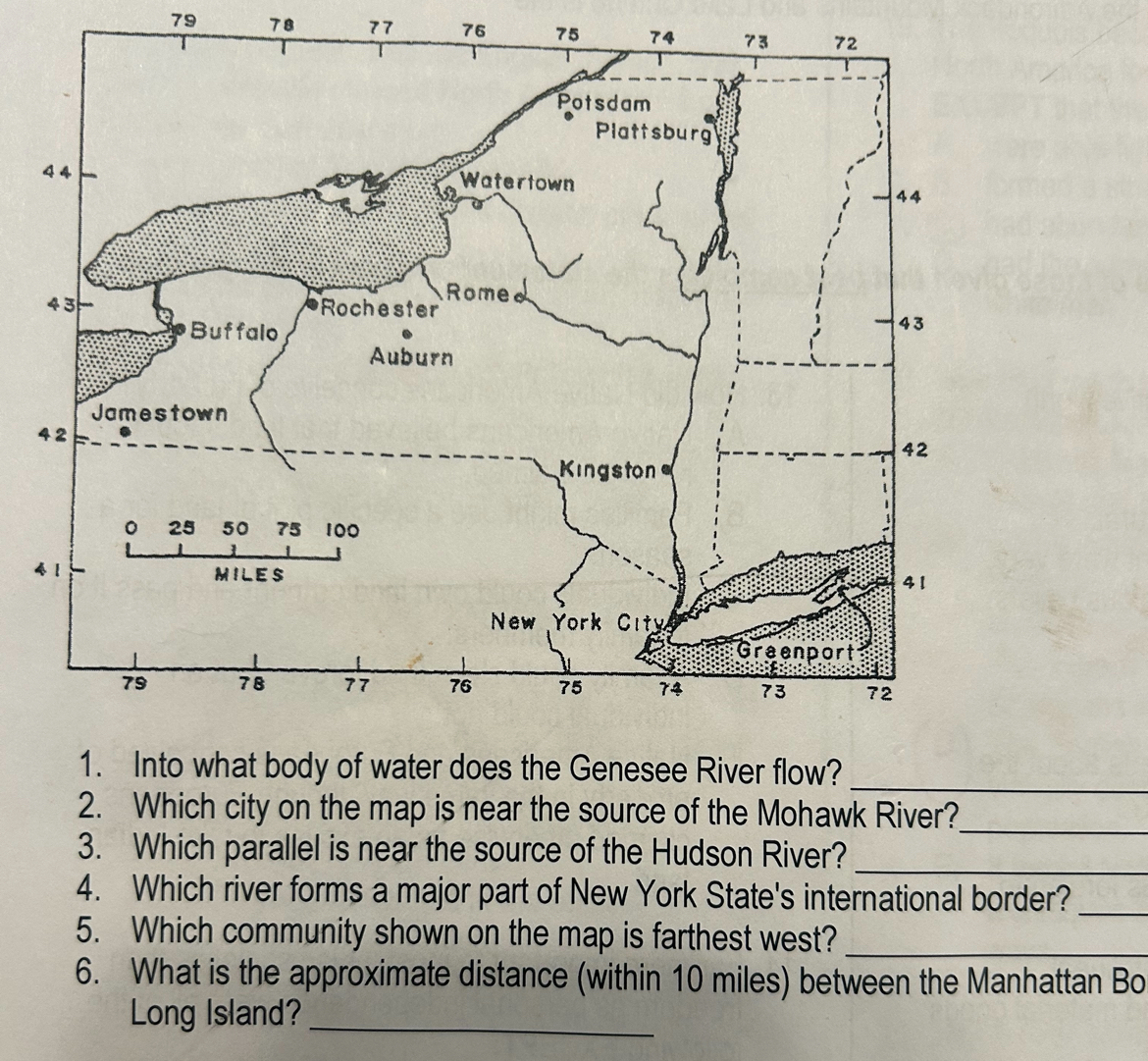 Solved Into what body of water does the Genesee River | Chegg.com