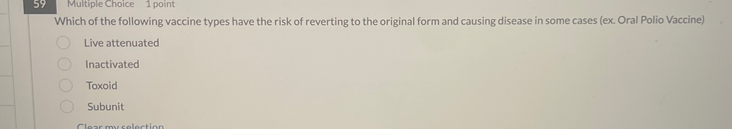Solved 59Multiple Choice 1 ﻿pointWhich of the following | Chegg.com