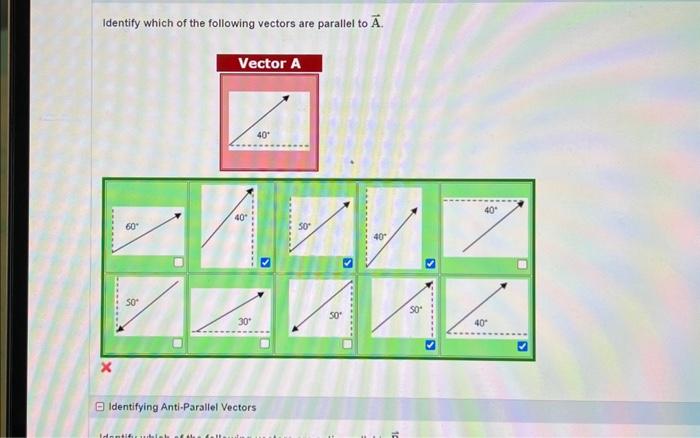 Solved Identify which of the following vectors are parallel | Chegg.com