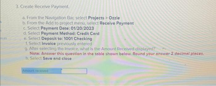 M5.5 Create Invoice and Receive Payment Ozzie, your | Chegg.com