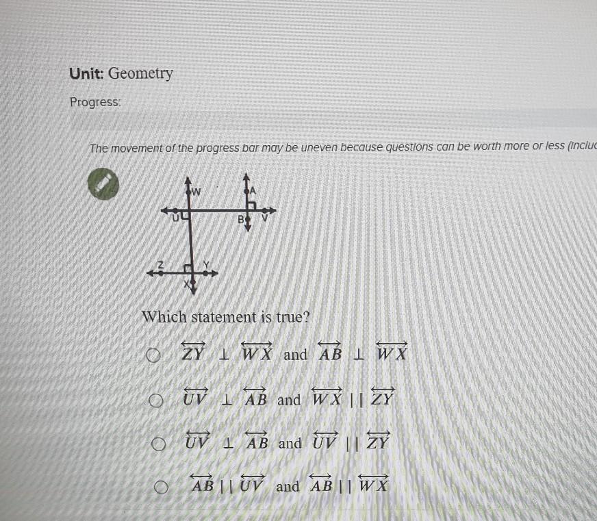Solved Unit: Geometry Progress The movement of the progress | Chegg.com