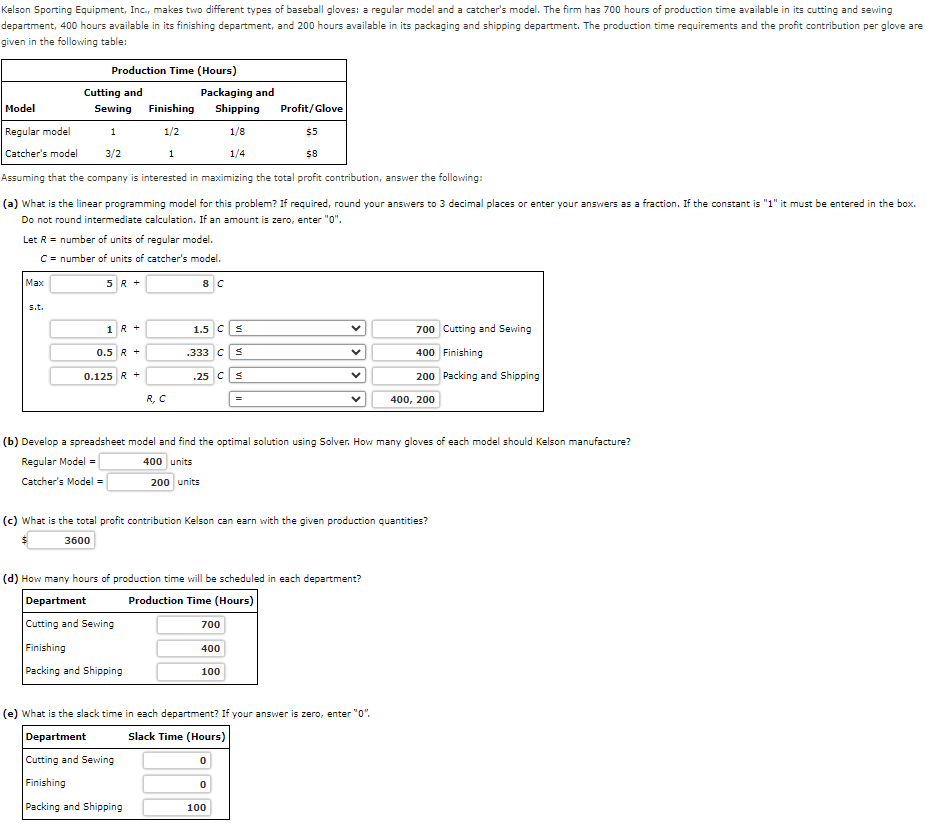 Solved SOLVE COMPLETELY USING EXCEL SOLVER AND MAKE ANSWERS | Chegg.com