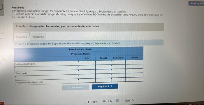 Exercise 8-10 (Algo) Production and Direct Materials | Chegg.com