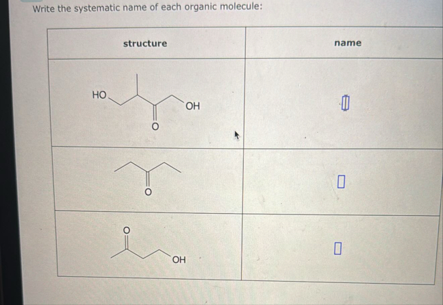 Solved Write the systematic name of each organic | Chegg.com