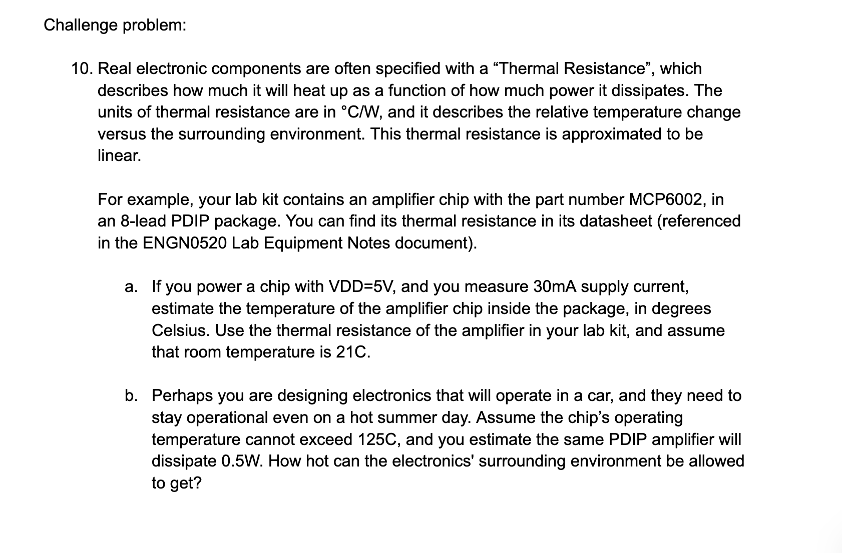 Solved Challenge problem:10. ﻿Real electronic components are | Chegg.com
