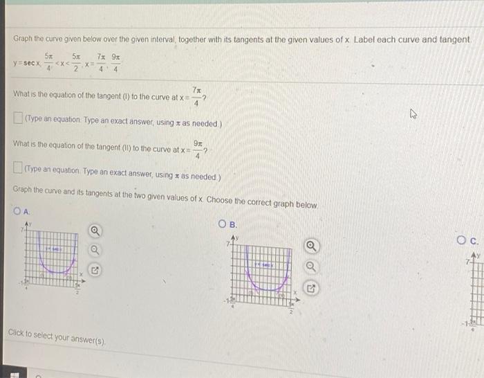 Solved Graph the curve given below over the given interval, | Chegg.com