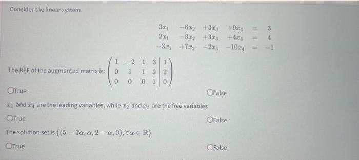 Solved Consider the linear system | Chegg.com