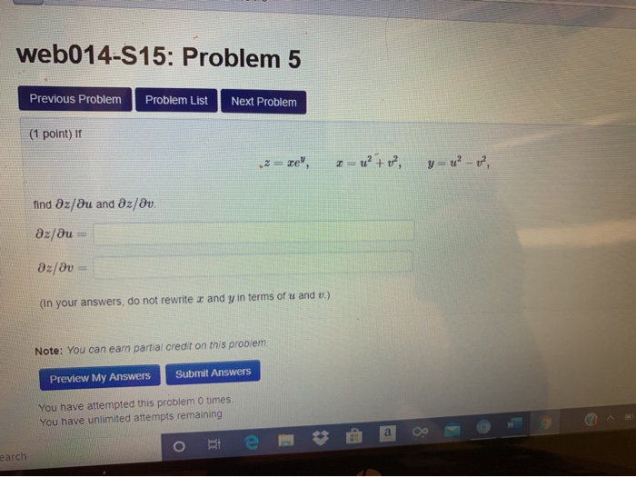 Solved web014-S15: Problem 5 Previous Problem Problem List | Chegg.com