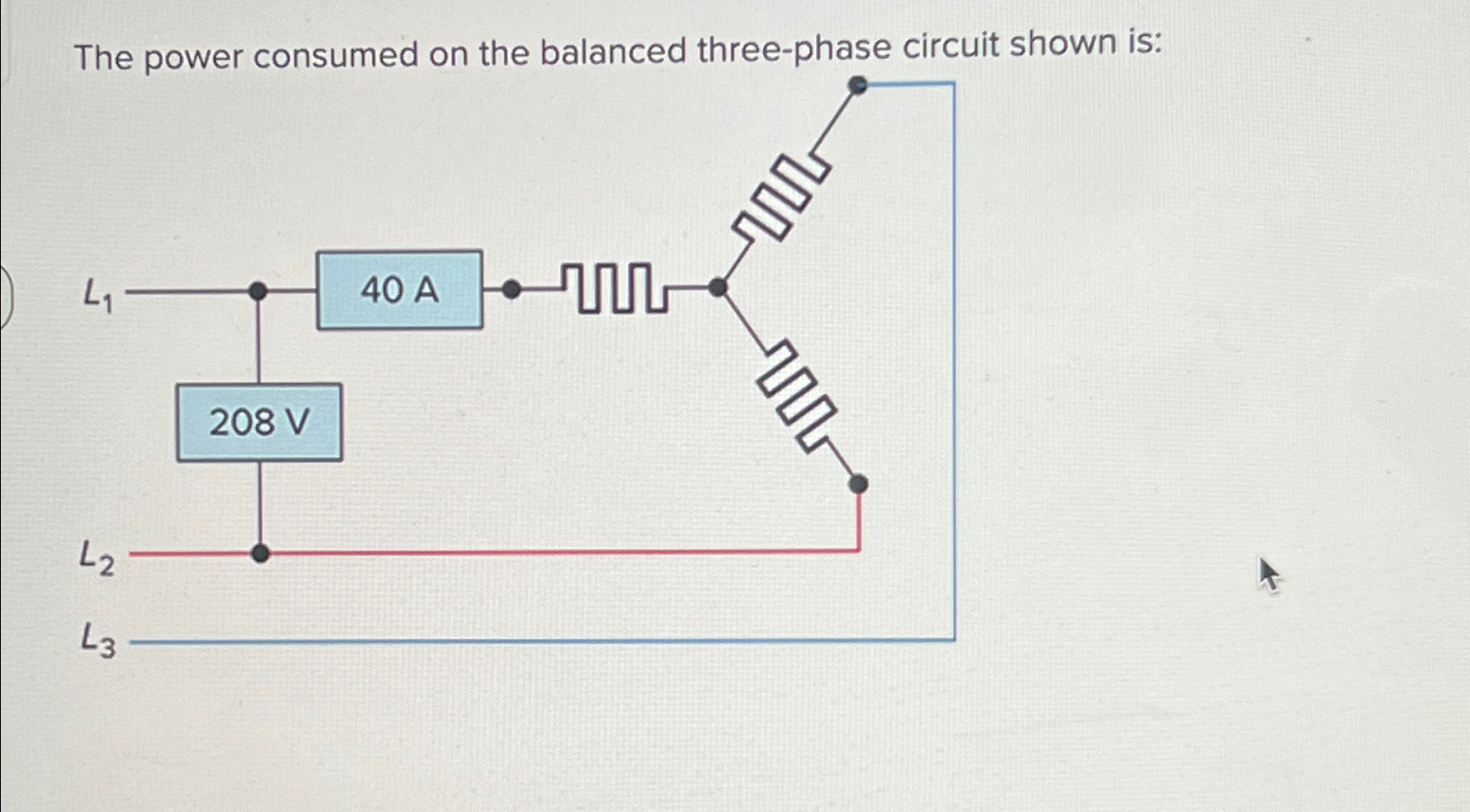 Solved The power consumed on the balanced three-phase | Chegg.com