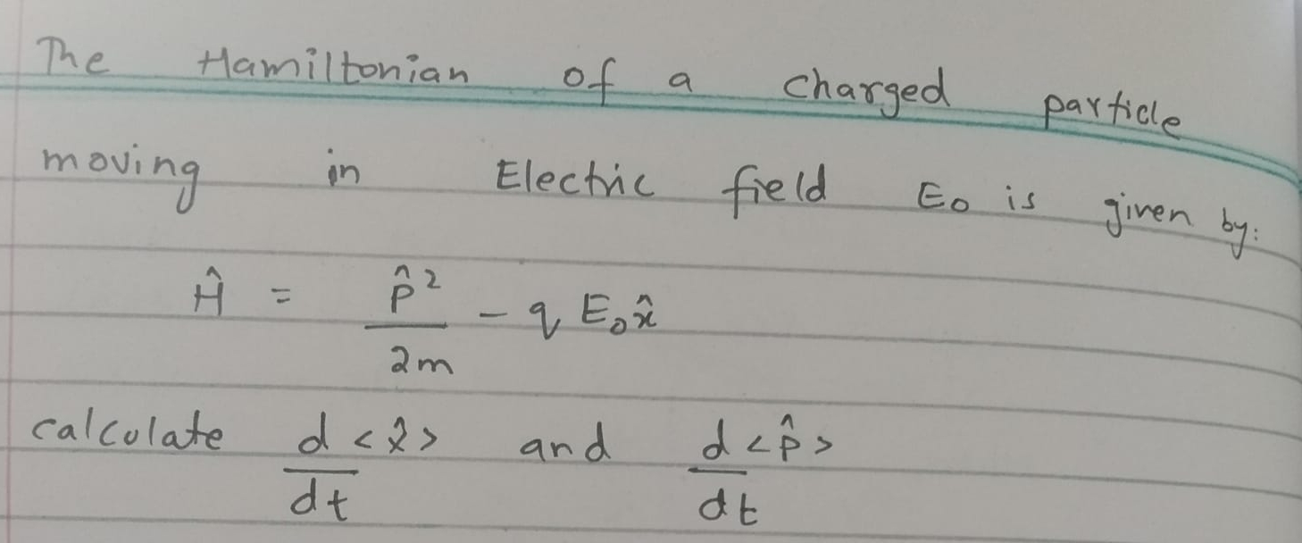 Solved The Hamiltonian of a charged particle moving in | Chegg.com