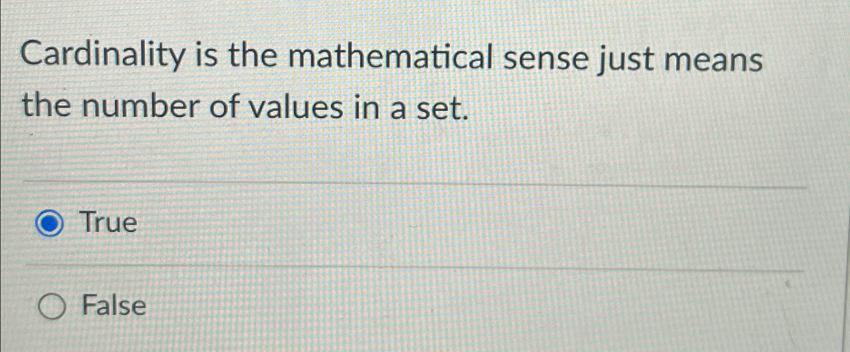 Solved Cardinality is the mathematical sense just means the | Chegg.com