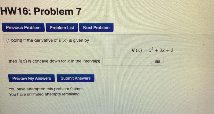 Solved HW16: Problem 6 Previous Problem Problem List Next | Chegg.com