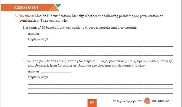 Solved Directions: Modified Identification: Identify whether | Chegg.com