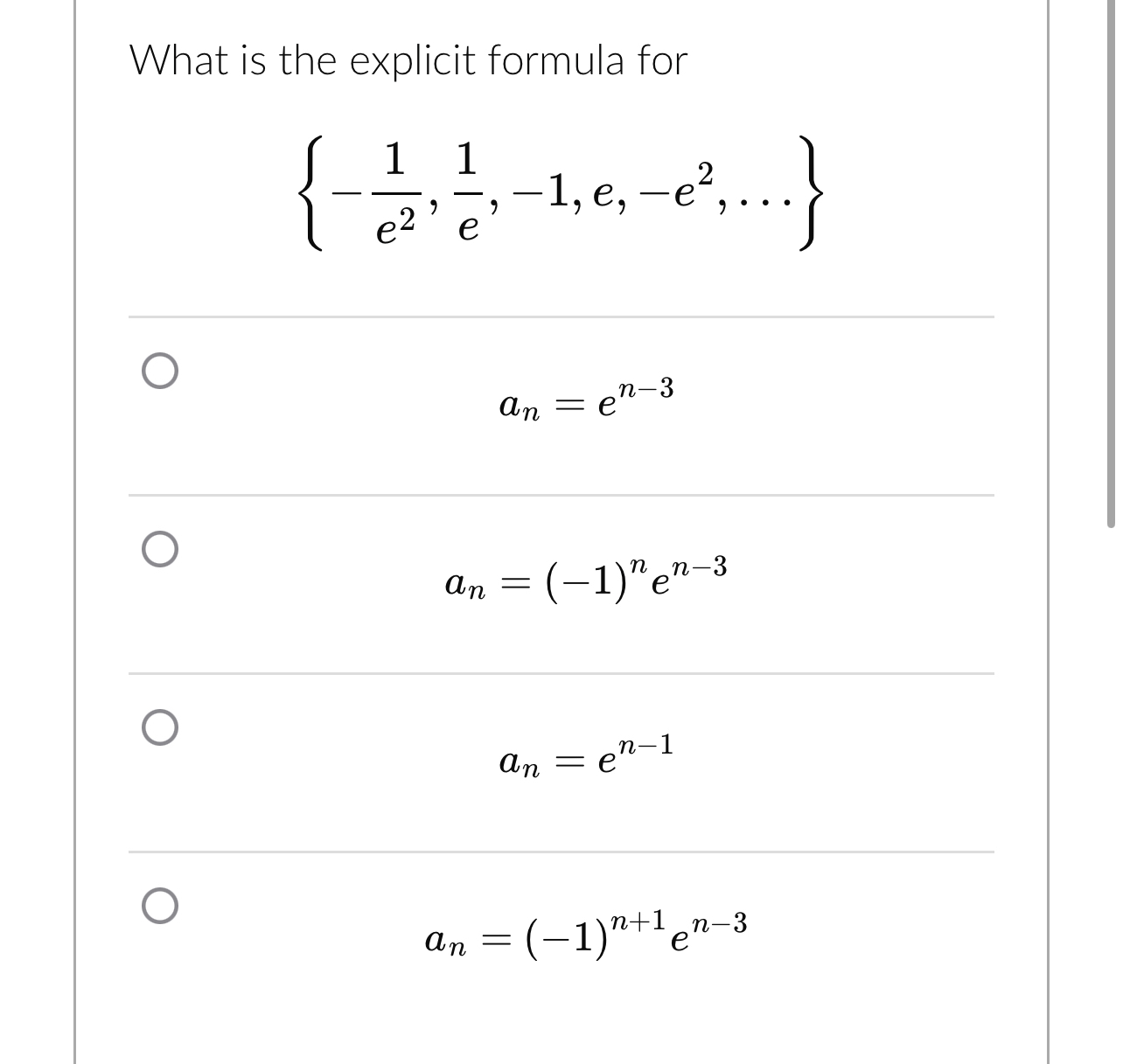 Solved What is the explicit formula | Chegg.com