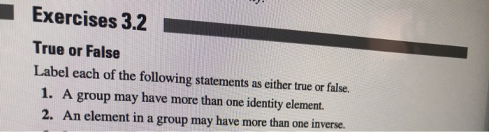 Solved Exercises 3.2 True or False Label each of the | Chegg.com