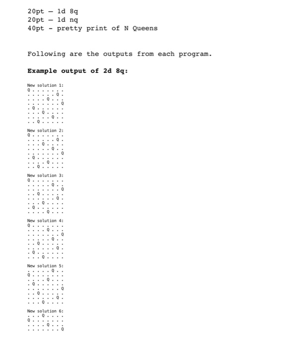 Solved Project 1 2 Dimension Of 8 Queens Problem Write A