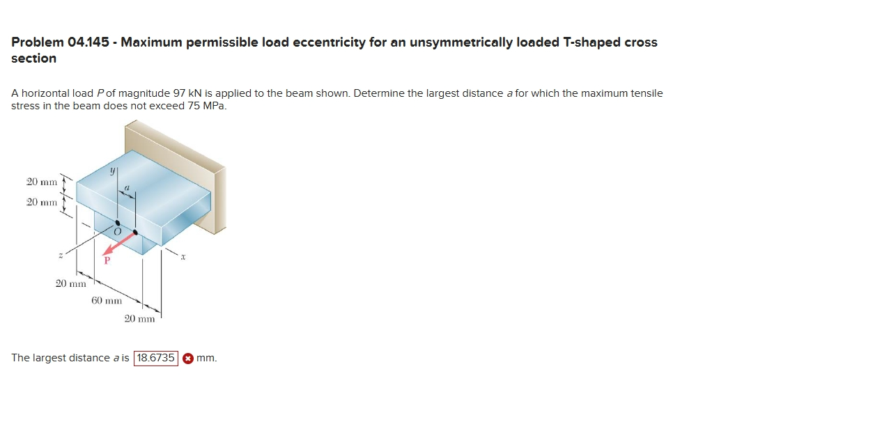 Solved Problem 04.145 - ﻿Maximum permissible load | Chegg.com