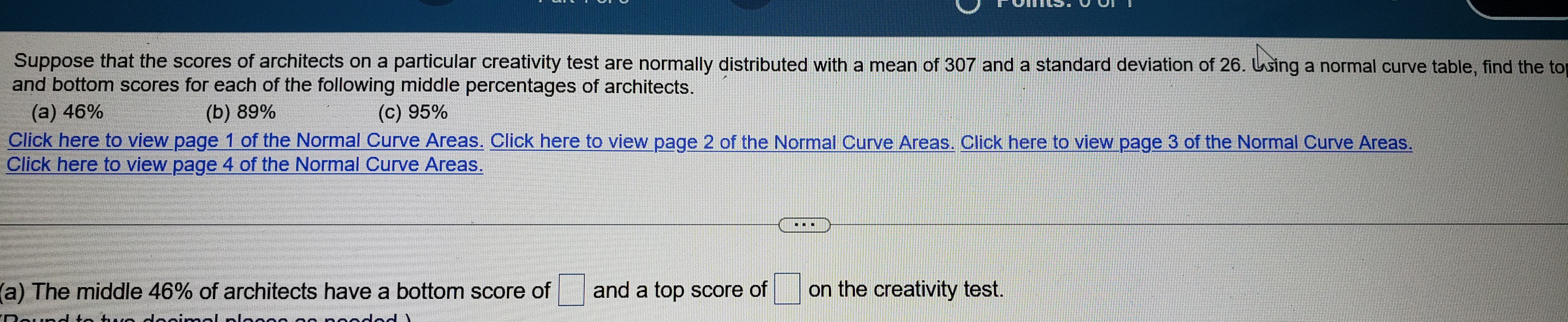 Solved Suppose that the scores of architects on a particular | Chegg.com