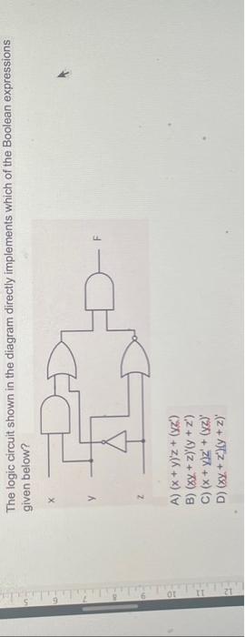 The logic circuit shown in the diagram directly | Chegg.com