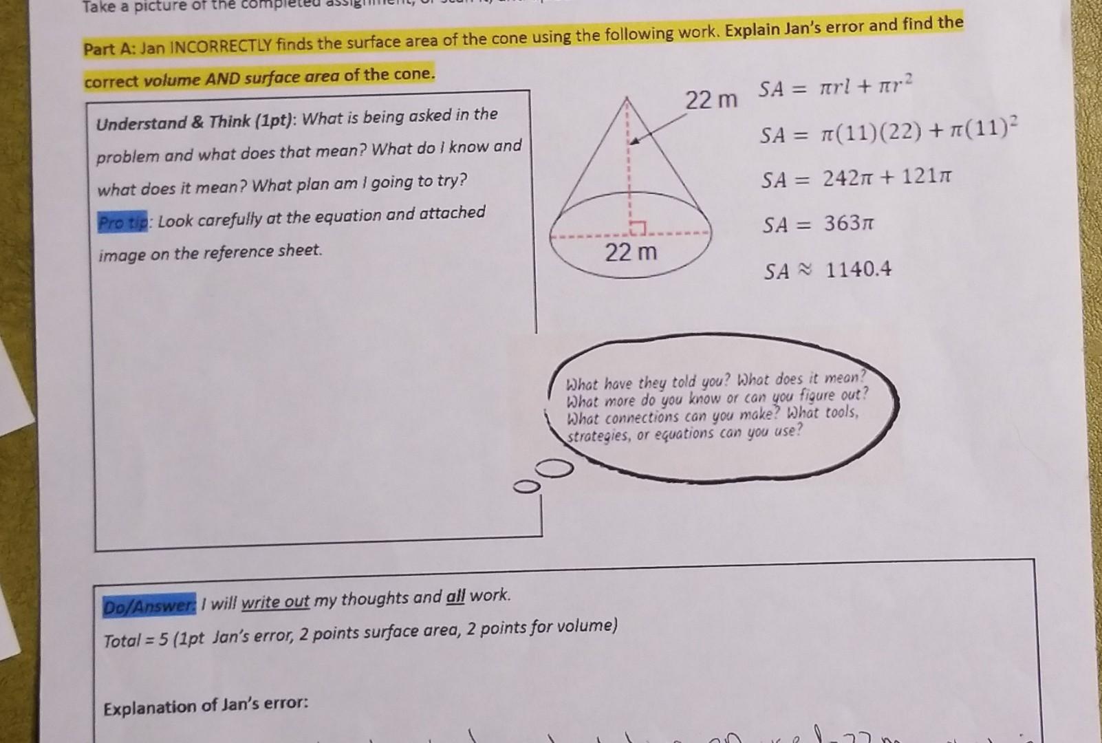 Solved I need the explanation of Jan's error and the correct | Chegg.com