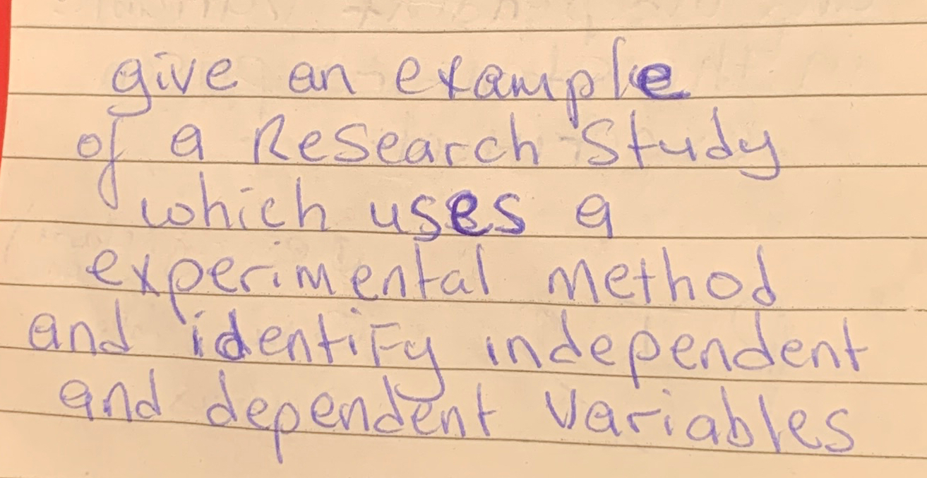 Solved give an example of a Research Study which uses a | Chegg.com