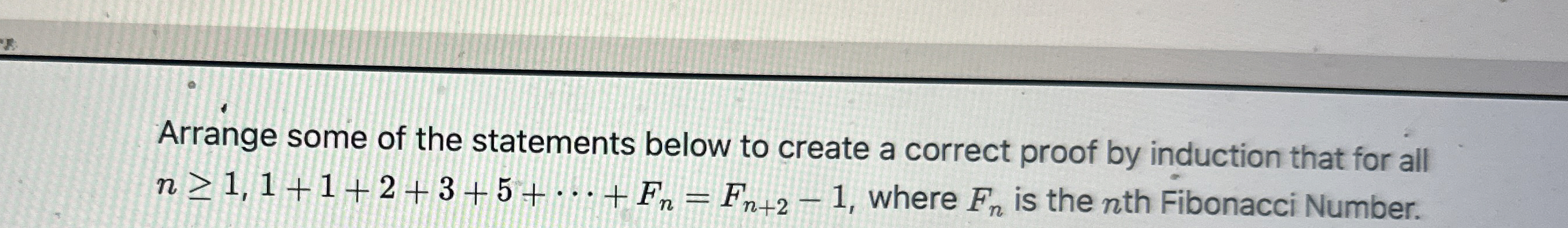 Solved by an EXPERT Arrange some of the statements below to create a | Chegg.com