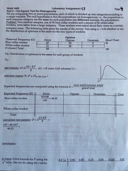 Solved Math 1600 Laboratory Assignment #13 Page Part 2 - | Chegg.com