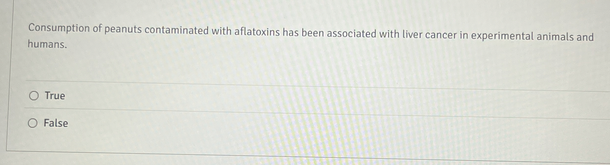 High Quality SOLUTION Consumption of peanuts contaminated with ...