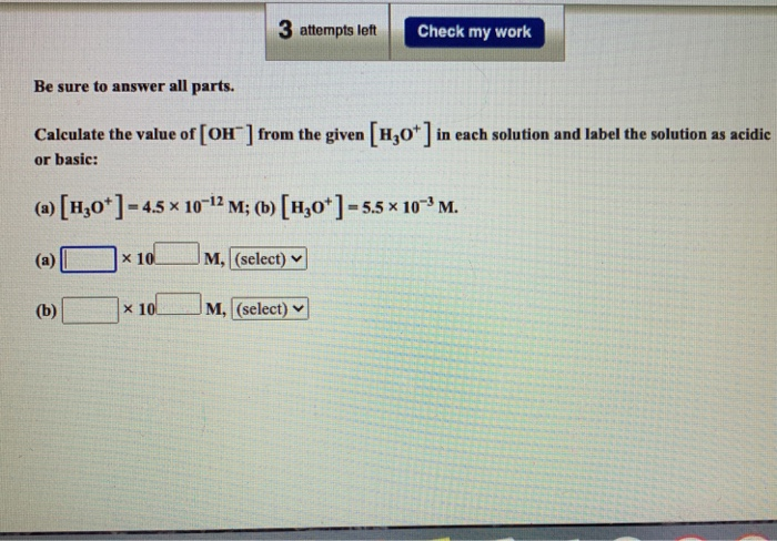 Solved 3 attempts left Check my work Be sure to answer all | Chegg.com