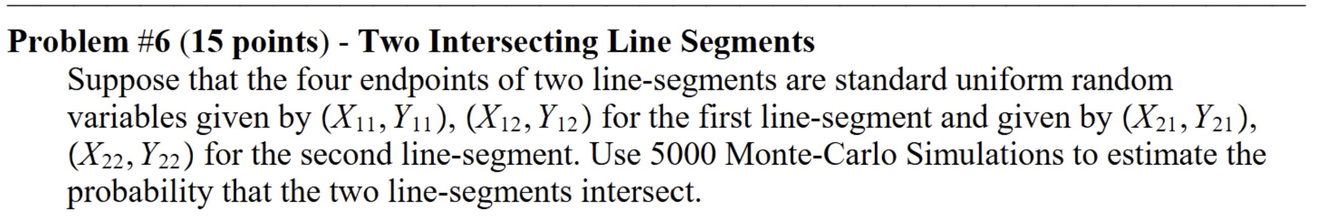 Solved Problem #6 (15 ﻿points) - ﻿Two Intersecting Line | Chegg.com