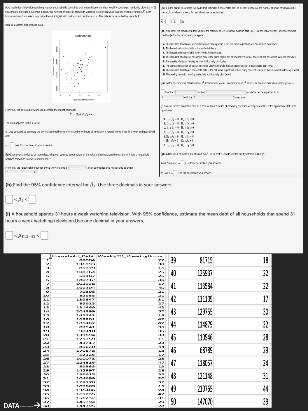 Solved All parts of question and data included in picture. | Chegg.com