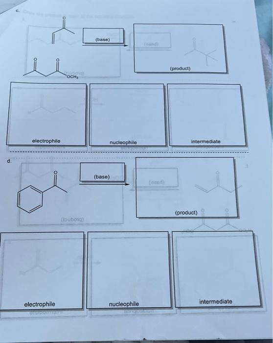 Solved indicated structures. For the c. (product) d. | Chegg.com