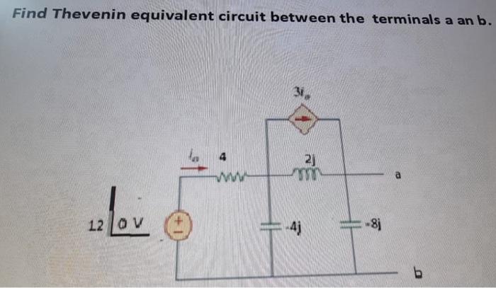 Solved Find Thevenin equivalent circuit between the | Chegg.com