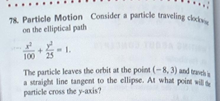 Solved Particle Motion Consider a particle traveling | Chegg.com