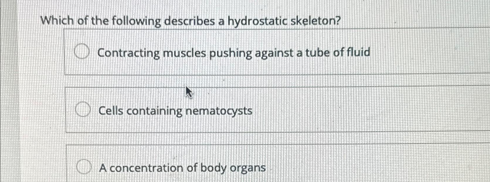 Solved Which of the following describes a hydrostatic | Chegg.com