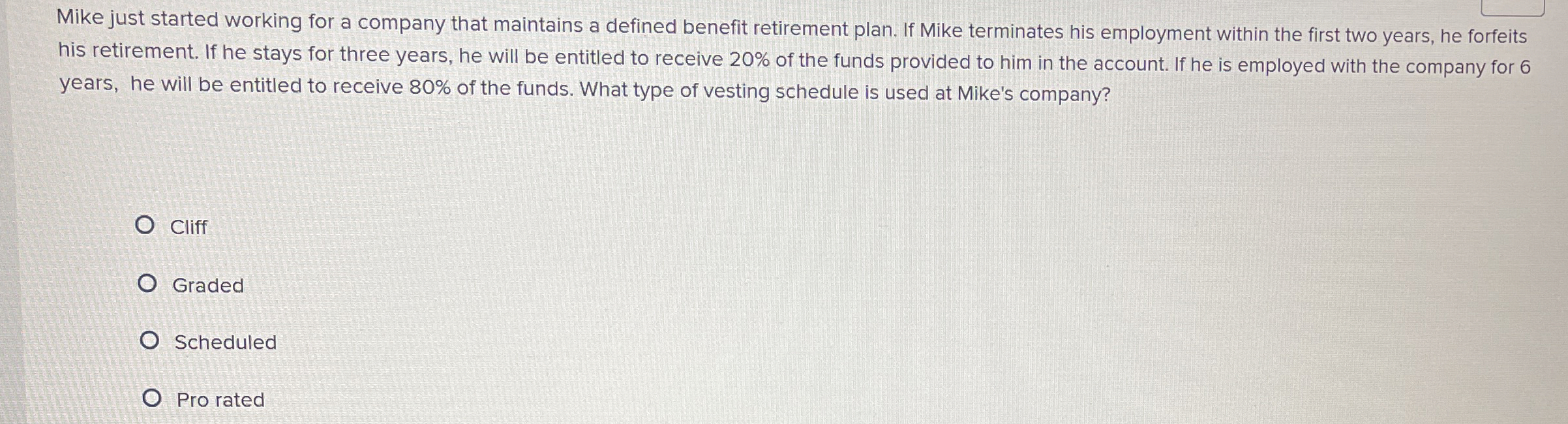 Solved Mike just started working for a company that | Chegg.com
