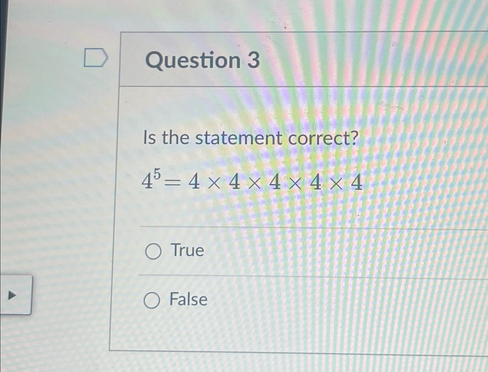 Question 3Is the statement | Chegg.com