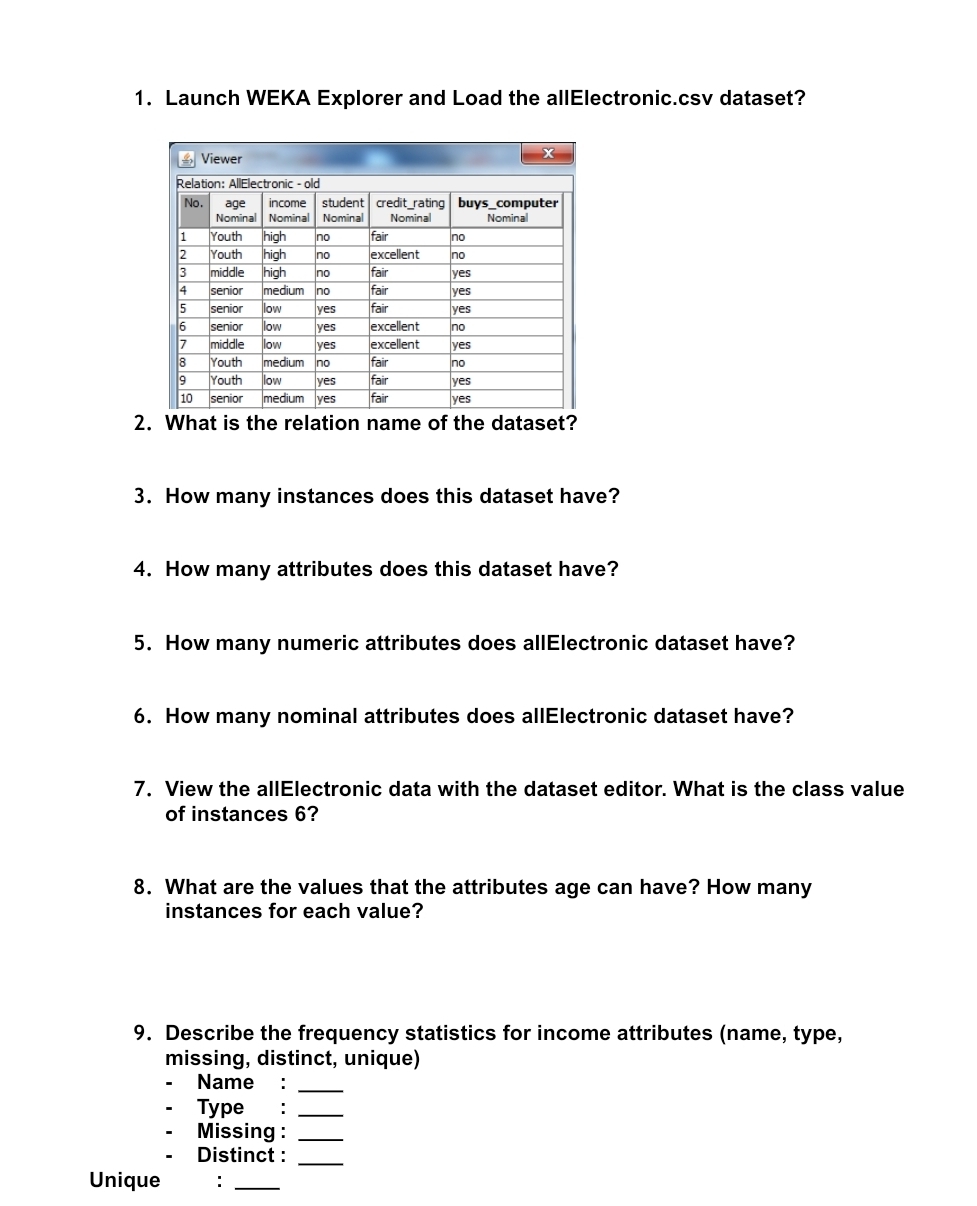 Solved Launch Weka Explorer And Load The Allelectroniccsv 3415