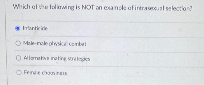 Solved Which Of The Following Is Not An Example Of