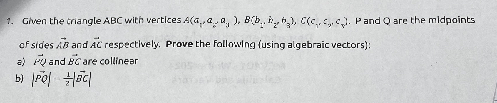 Solved Given the triangle ABC with vertices | Chegg.com