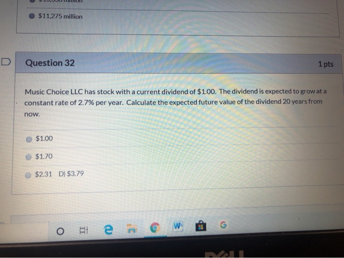 Solved $11,275 million Question 32 1 pts Music Choice LLC | Chegg.com Solved $11,275 million Question 32 1 pts Music Choice LLC | Chegg.com
