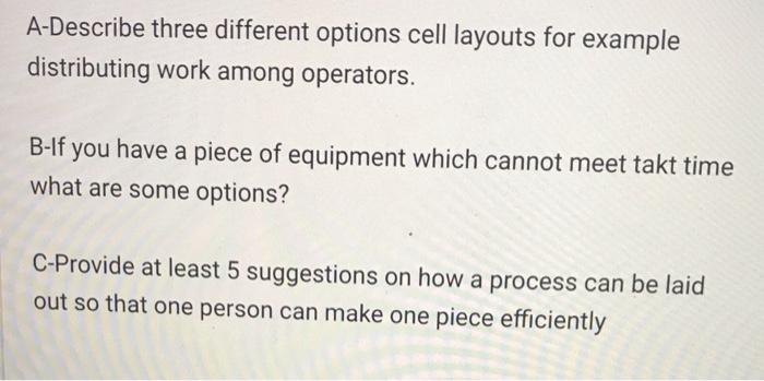 [Solved]: Need help in lean manufacturing A-Describe three d