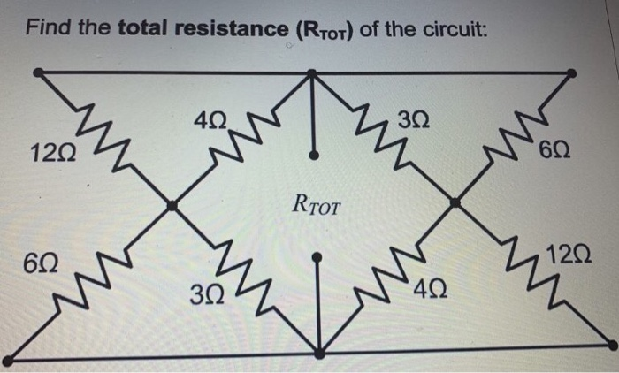 Solved Find the total resistance (RTOT) of the circuit: 402 | Chegg.com