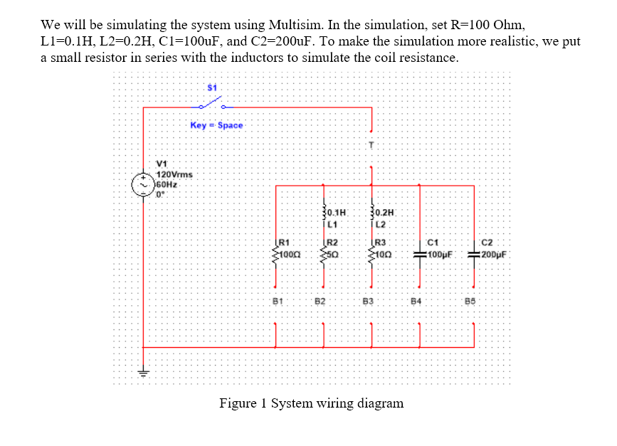 Solved We will be simulating the system using Multisim. In | Chegg.com