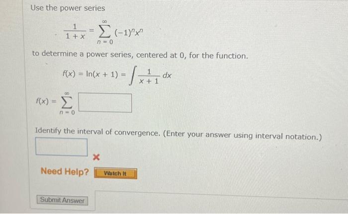 Solved Use the power series \\[ | Chegg.com